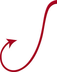 Devil tail stylized icon Royalty Free Vector Image