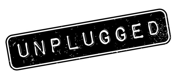 Unplugged rubber stamp Royalty Free Vector Image
