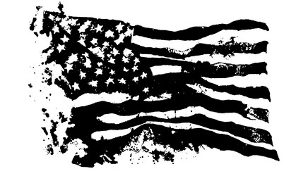 Usa flag distressed american with splash Vector Image
