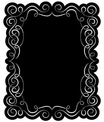Black frame with elegant border Royalty Free Vector Image