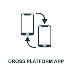 Cross platform app icon simple element from Vector Image