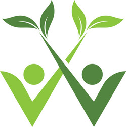 Green life logo sign Royalty Free Vector Image