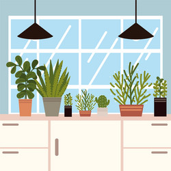 Table with Plants Vector Images (over 25,000)