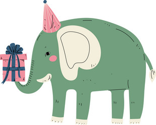 Natural view with the two elephant playing Vector Image