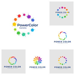 Color circle logo template creative logo Vector Image