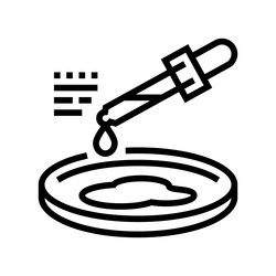 Drop blood line icon Royalty Free Vector Image