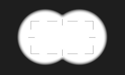 Binocular viewfinder template with scale and aim Vector Image