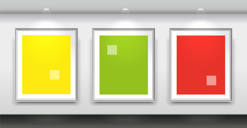 Three rectangular 3d frames for your presentation Vector Image