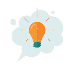 Good idea light bulb label set flat style Vector Image