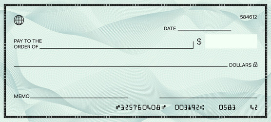 Bank check template set Royalty Free Vector Image