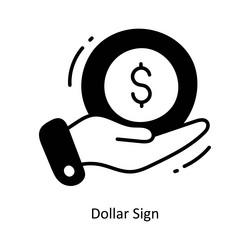 Dollar sign doodle icon design ecomm Royalty Free Vector