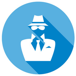 Man in suit secret service agent icon a long Vector Image