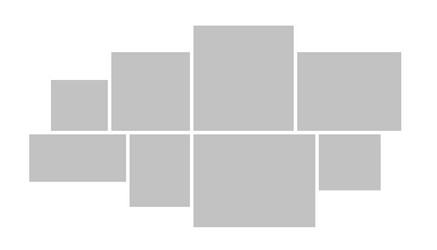 Realistic collage photo frame template Royalty Free Vector