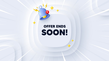 Offer ends soon special price sign Royalty Free Vector Image