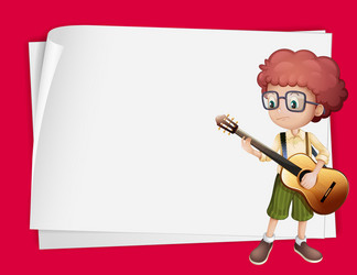 Border template with musical instruments Vector Image