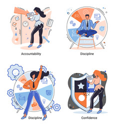 Personal quality concept set Royalty Free Vector Image