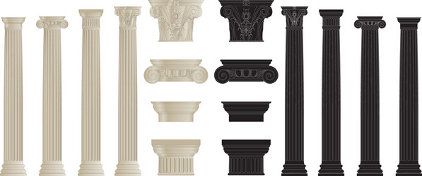 Set of column 2 Royalty Free Vector Image - VectorStock