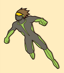 Running superhero vitamin pill full of energy Vector Image