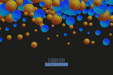 Abstract dark poster design with blue Royalty Free Vector