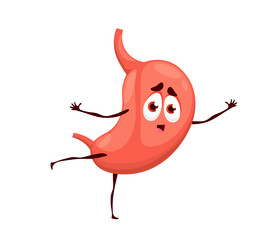 Human funny cartoon pancreas organ character Vector Image