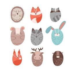 Round animals Royalty Free Vector Image - VectorStock