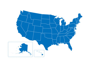 Regions and divisions of united states Royalty Free Vector