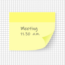 Yellow sticky note isolated Royalty Free Vector Image