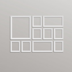 Blank picture frame template composition Vector Image