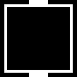 Simple squarish frame square border Royalty Free Vector