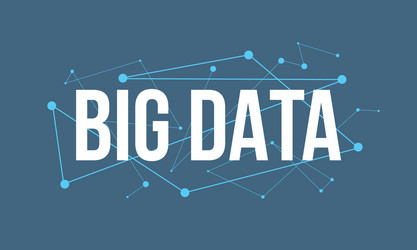 Big data headline logo design Royalty Free Vector Image