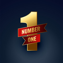 Number one or 1 sign celebration template Vector Image