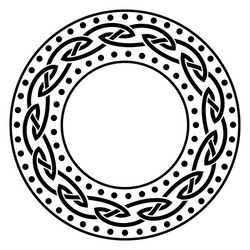 Round spiral celtic triskel on white Royalty Free Vector