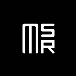 Msr letter logo design msr simple and modern logo Vector Image