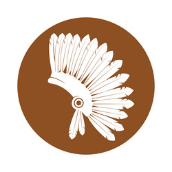 American native chief head indian logo Royalty Free Vector