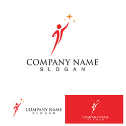 Star people logo design community Royalty Free Vector Image