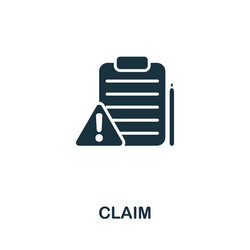 Claim icon line simple line shipping icon Vector Image