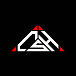 Csh letter logo creative design with graphic Vector Image