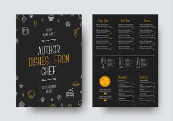 A4 Menu Restaurants Templates Vector Images (over 460)