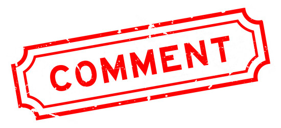 Grunge red comment word rubber seal stamp Vector Image