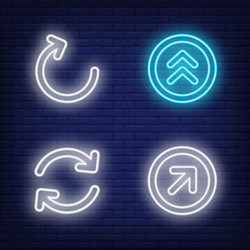 Neon icon of boxing round Royalty Free Vector Image