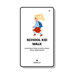 Kid walk to school Royalty Free Vector Image - VectorStock