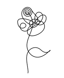 Watercolor abstract line drawing isolated Vector Image