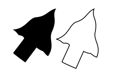 Arrow head cross icon image Royalty Free Vector Image