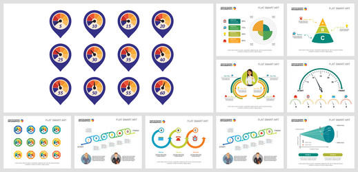 Creative diagram set for presentation slide Vector Image