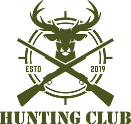 Hunting logo hunt badge or emblem for Royalty Free Vector