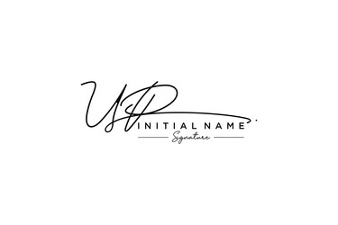 Initial up signature logo template hand drawn Vector Image