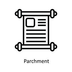 Parchment fill outline icons simple stock Vector Image