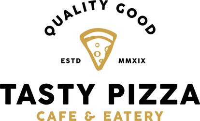 Two logo pizza on a white background Royalty Free Vector