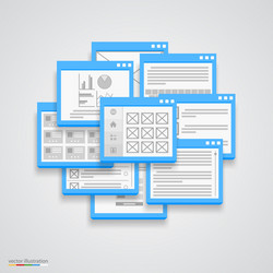 Flat windows frame set 1 Royalty Free Vector Image