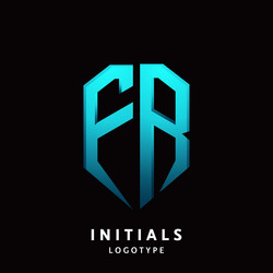 Fr initial logo monogram designs modern templates Vector Image